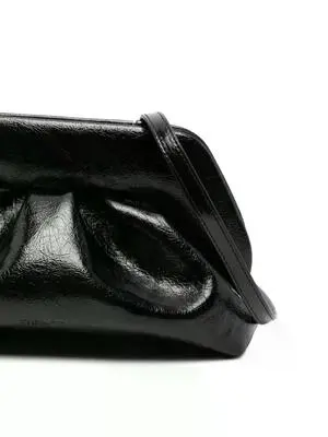 THEMOIRE Ruched Clutch Bag - Black