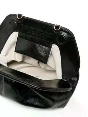 THEMOIRE Ruched Clutch Bag - Black