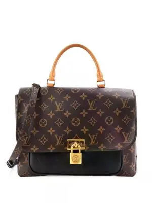 LOUIS VUITTON Marignan Handbag Monogram Canvas With Leather Shoulder Bag