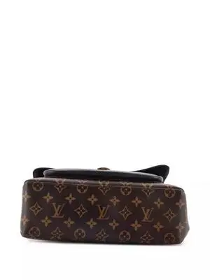 LOUIS VUITTON Marignan Monogram Canvas With Leather Shoulder Bag - Black