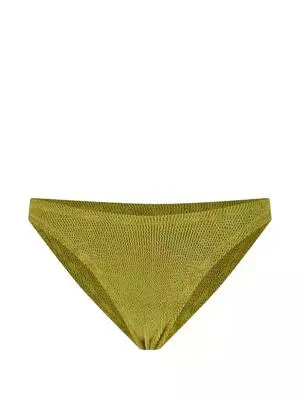 MC2 SAINT BARTH Elise Crinkle-effect Bikini Bottoms - Green