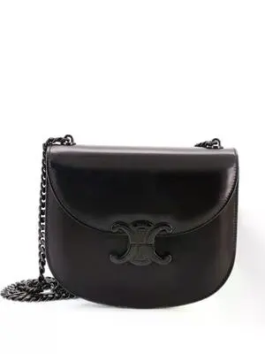 Celine Triomphe Besace Clea Chain Flap Bag Leather Shoulder Bag