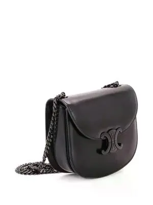 Celine Triomphe Besace Clea Chain Flap Bag Leather Shoulder Bag