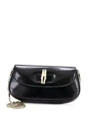 Gucci Bamboo Night Chain Leather Small Clutch Bag