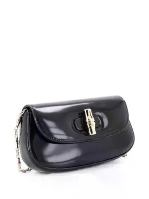 Gucci Bamboo Night Chain Leather Small Clutch Bag