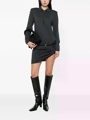 CIRCUS HOTEL Belted Half-zip Dress