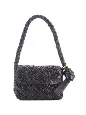 Bottega Veneta Kalimero Citta Intrecciato Plisse Leather Shoulder Bag