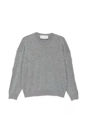CIRCUS HOTEL Stud-embellished Knitted Sweater - Grey