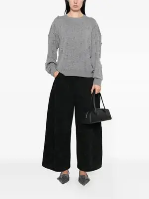 CIRCUS HOTEL Stud-embellished Fine Knit Sweater