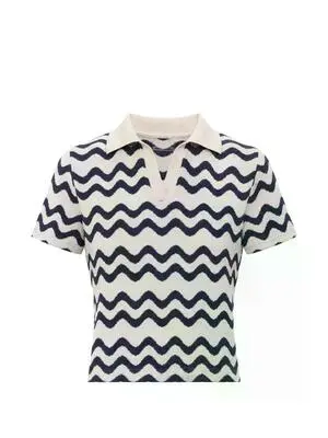 MC2 SAINT BARTH Lala Chevron-knit T-shirt