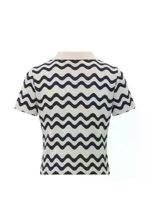 MC2 SAINT BARTH Lala Chevron-knit T-shirt