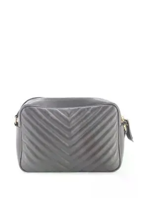 Saint Laurent Lou Camera Bag Matelasse Chevron Leather Small Crossbody Bag - Grey