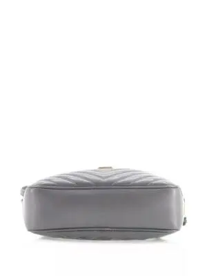 Saint Laurent Lou Camera Bag Matelasse Chevron Leather Small Crossbody Bag - Grey