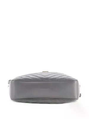 Saint Laurent Lou Camera Bag Matelasse Chevron Leather Small Crossbody Bag - Grey