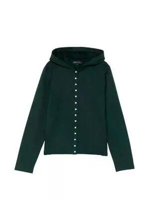 AGNES B. Snap Hoodie - Green