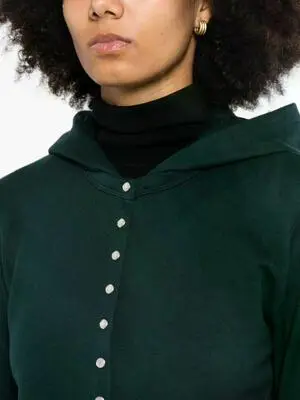 AGNES B. Snap Hoodie - Green