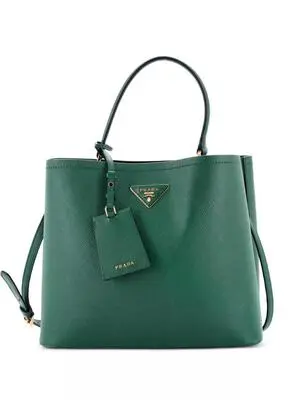Prada Saffiano Leather Large Bucket Bag - Green