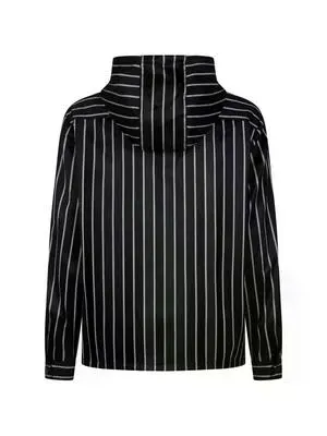 Moncler Striped Hooded Shirt Jacket