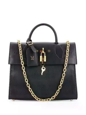 LOUIS VUITTON City Steamer One Handle Bag Leather Satchel