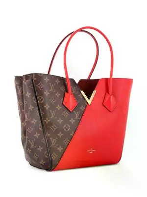 LOUIS VUITTON Kimono Handbag Monogram Canvas And Leather Mm Tote Bag - Red