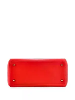 Dior Lady Limited Edition Niki De Saint Phalle Embroidered Leather Satchel - Red
