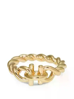 FERRAGAMO Torchon Gancini Ring - Gold
