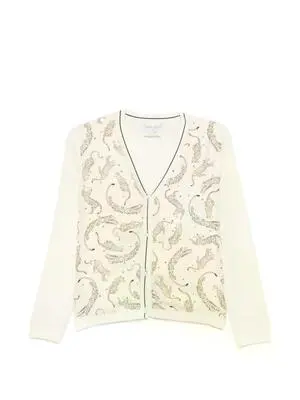 FORTE_FORTE Leopard-print V-neck Cardigan
