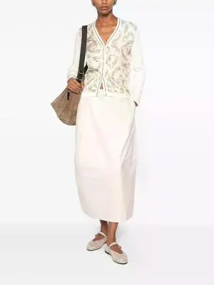 FORTE_FORTE Leopard-print V-neck Cardigan