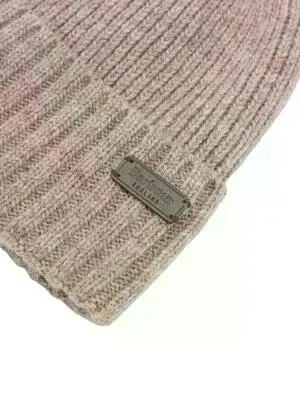 Barbour Carlton Ribbed-knit Beanie Hat - Neutrals