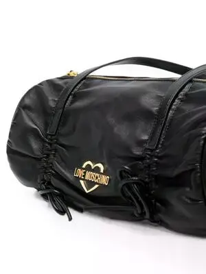 Moschino Ruched Heart-plaque Tote Bag