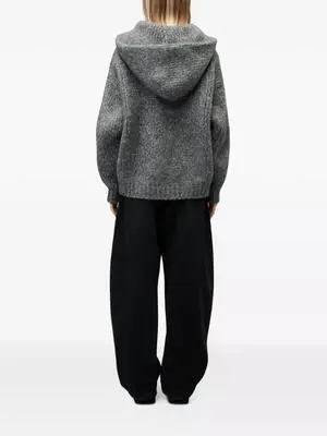 Alexander Wang Embroidered Zip-up Oversized Hoodie