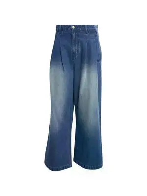 Adidas Faded Wide-leg Jeans - Blue