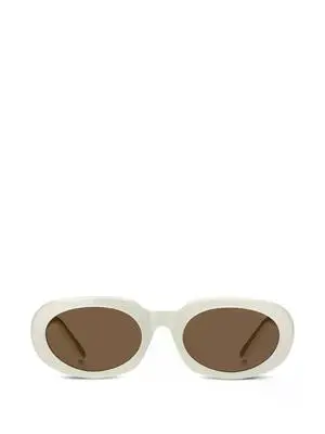Marc Jacobs Oval-frame Sunglasses - Neutrals