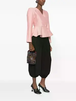 Stine Goya Peplum Hem V-neck Jacket