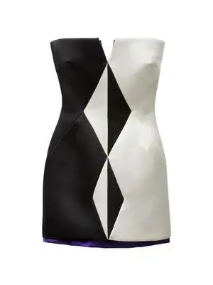 Versace Silk Duchesse Mini Dress