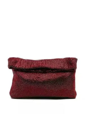 TWENTY FOURHAITCH Dunham Crystal Embellished Clutch Bag - Red