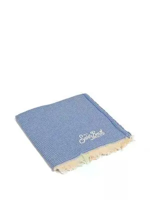 MC2 SAINT BARTH Diamond Waffle Beach Towel - Blue