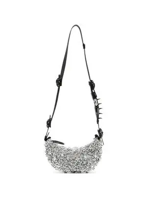 INNERRAUM Beaded Shoulder Bag With Spike Detailing - Black