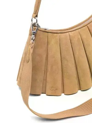 Lacoste Pleated Suede Backpack - Neutrals