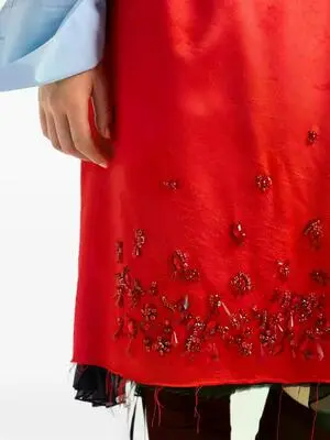 Prada Satin Skirt With Embroidery
