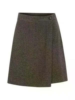 Max Mara Houndstooth Wrap-effect Skort