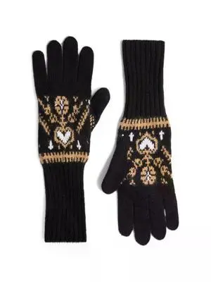 Khaite Domini Gloves In And Camel Multi