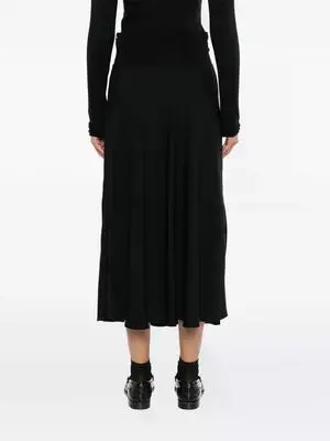 AGNES B. Elasticated-waist Flared Skirt