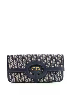 Dior Oblique Canvas Fold Over Clutch Bag