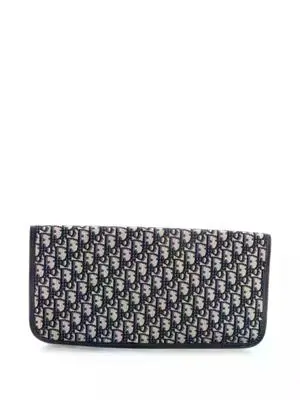 Dior Oblique Canvas Fold Over Clutch Bag