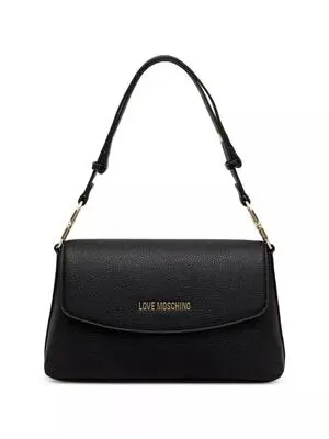 Moschino Logo-plaque Pebbled Tote Bag