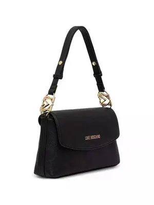 Moschino Logo-plaque Pebbled Tote Bag