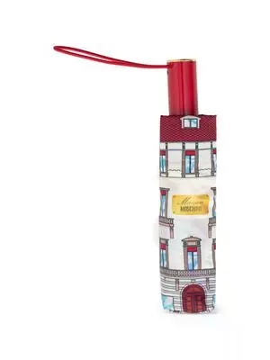 Moschino Building-print Umbrella - Neutrals