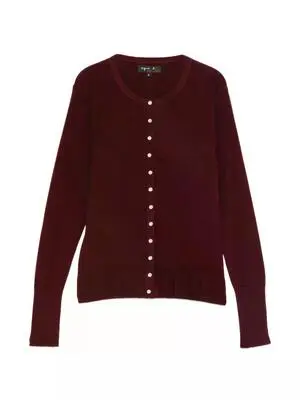 AGNES B. Snapy Cardigan - Red