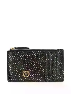 Pinko Love Birds-hardware Leather Cardholder - Black